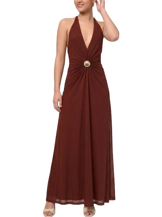 RACHEL RACHEL ROY RACHEL Rachel Roy Sabella Mesh Halter Maxi Dress